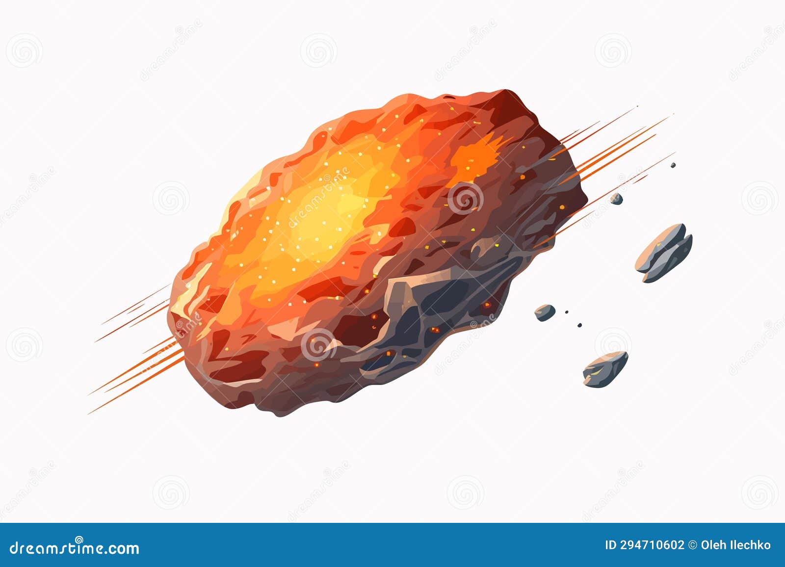 Asteroid Vector Flat Minimalistic Isolated Vector Style Illustration ...