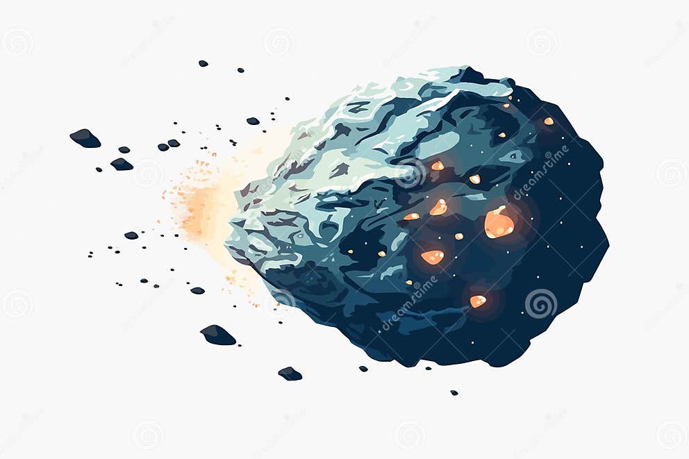 Asteroid Vector Flat Minimalistic Isolated Vector Style Illustration ...