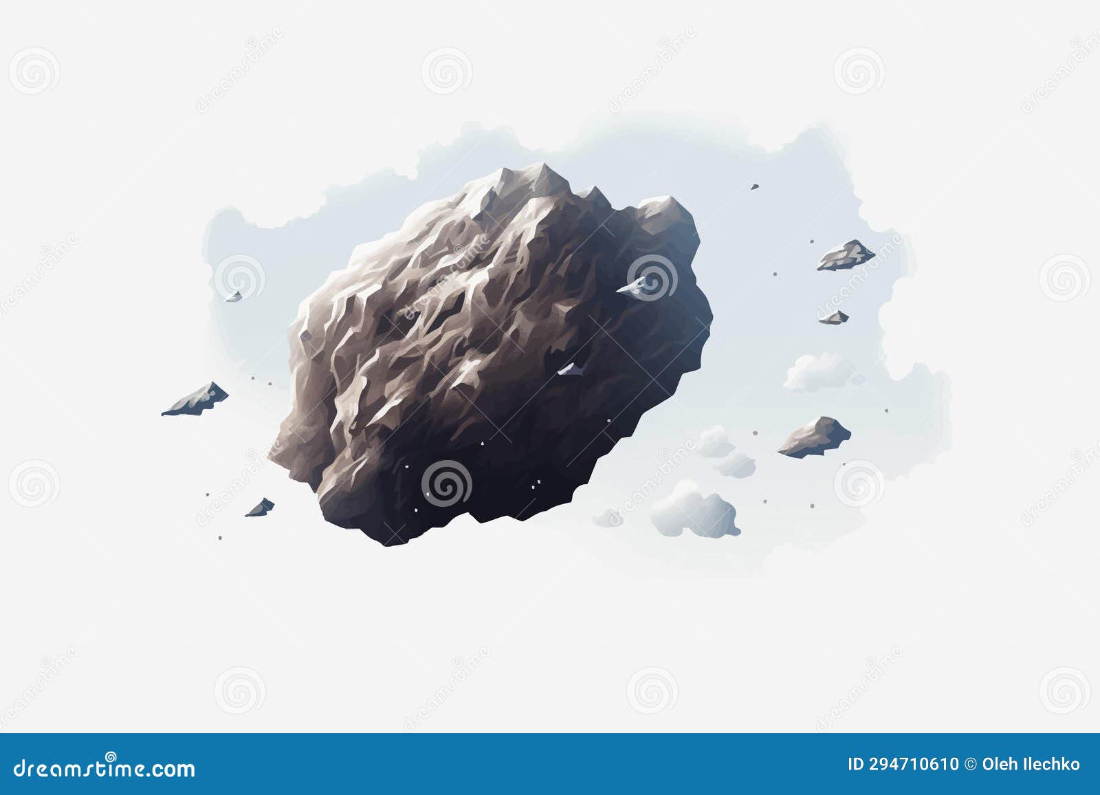 Asteroid Vector Flat Minimalistic Isolated Vector Style Illustration ...