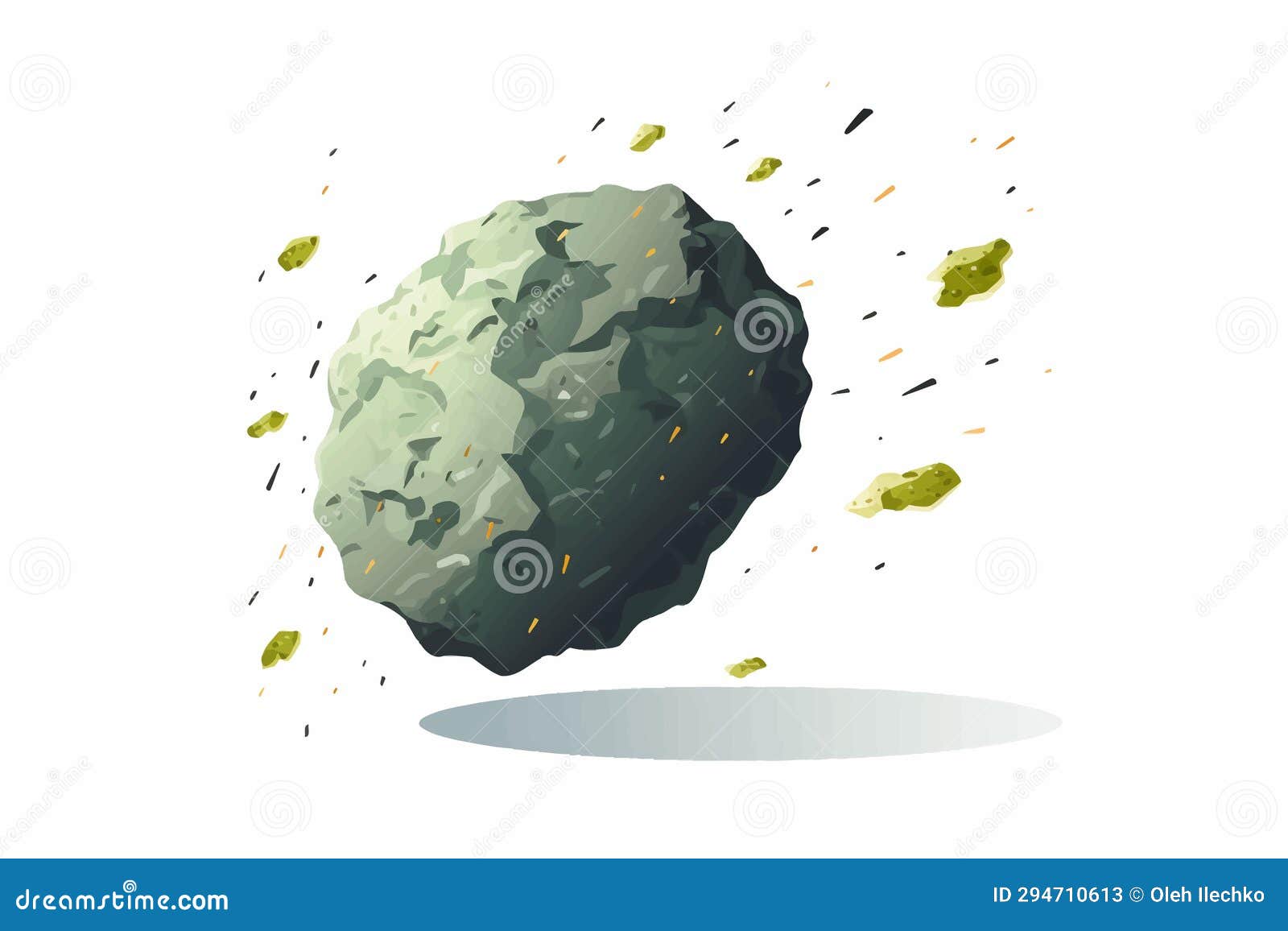 Asteroid Vector Flat Minimalistic Isolated Vector Style Illustration ...