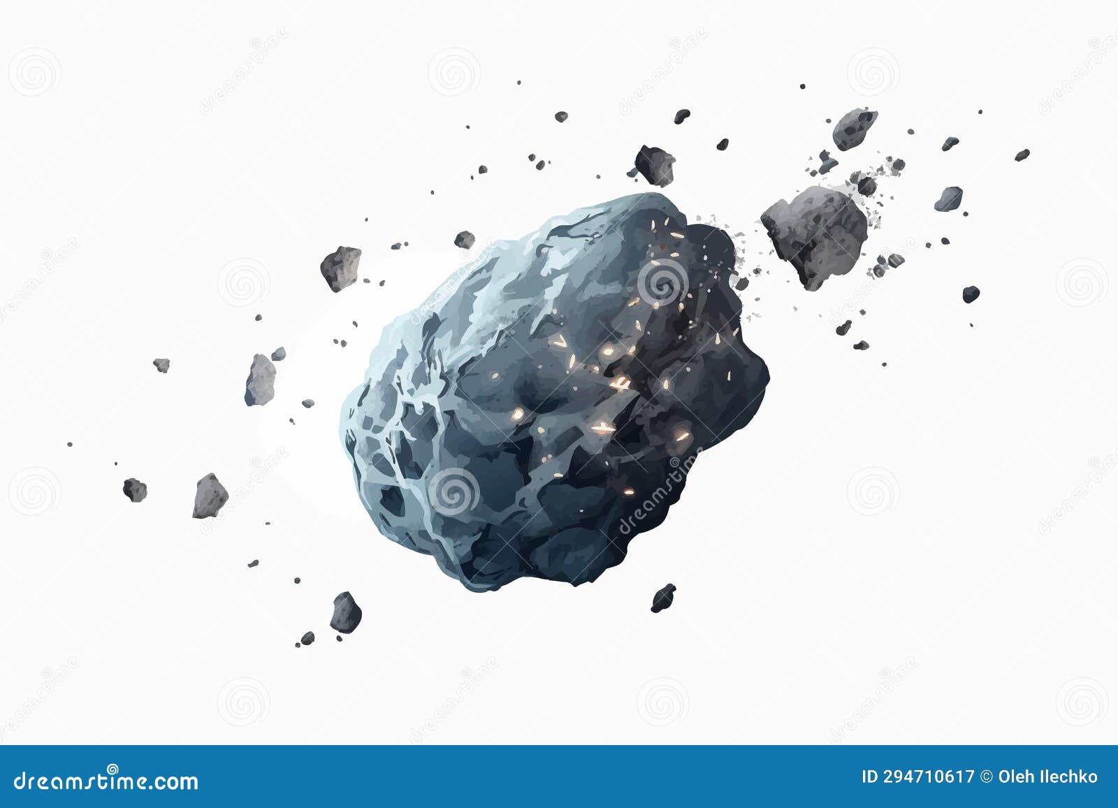 Asteroid Vector Flat Minimalistic Isolated Vector Style Illustration ...