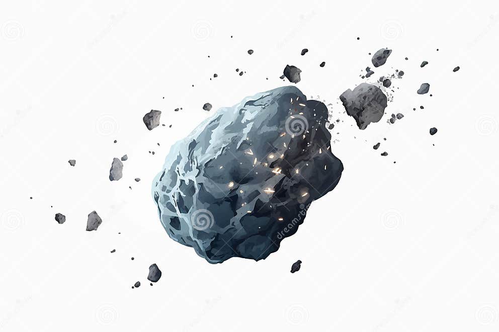 Asteroid Vector Flat Minimalistic Isolated Vector Style Illustration ...