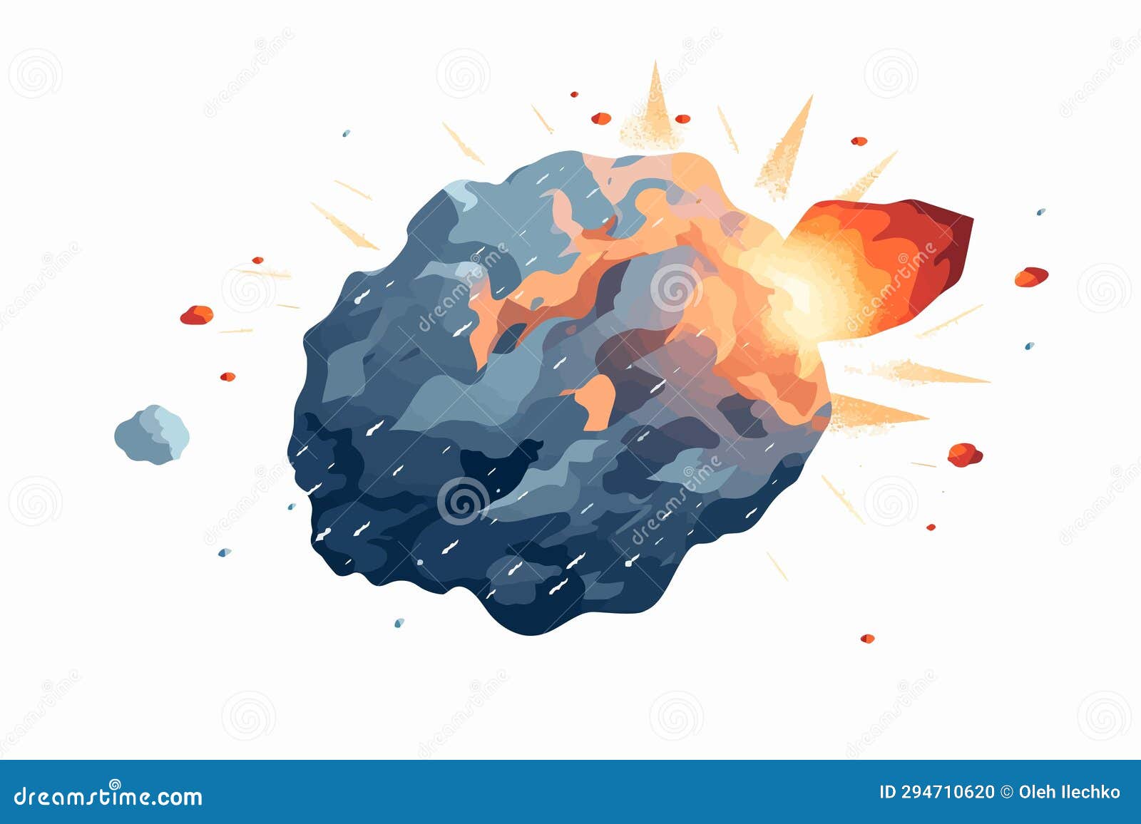 Asteroid Vector Flat Minimalistic Isolated Vector Style Illustration ...