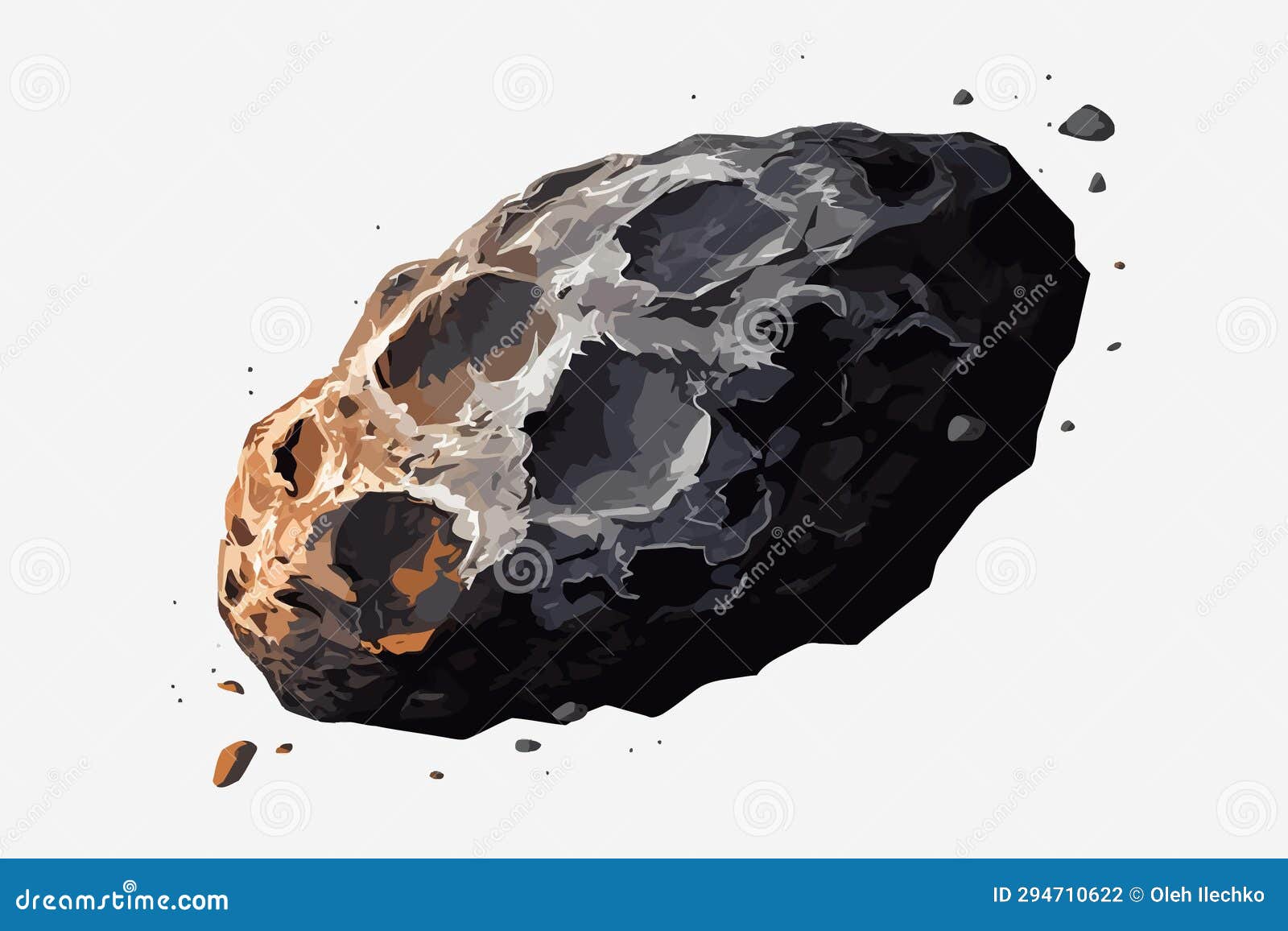 Asteroid Vector Flat Minimalistic Isolated Vector Style Illustration ...
