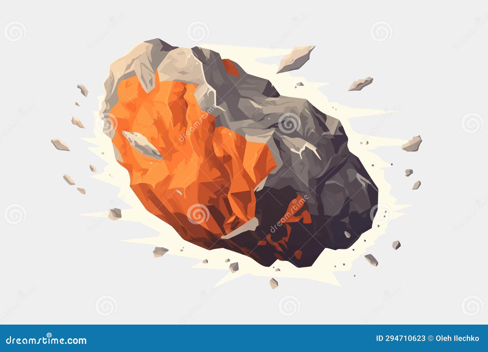 Asteroid Vector Flat Minimalistic Isolated Vector Style Illustration ...