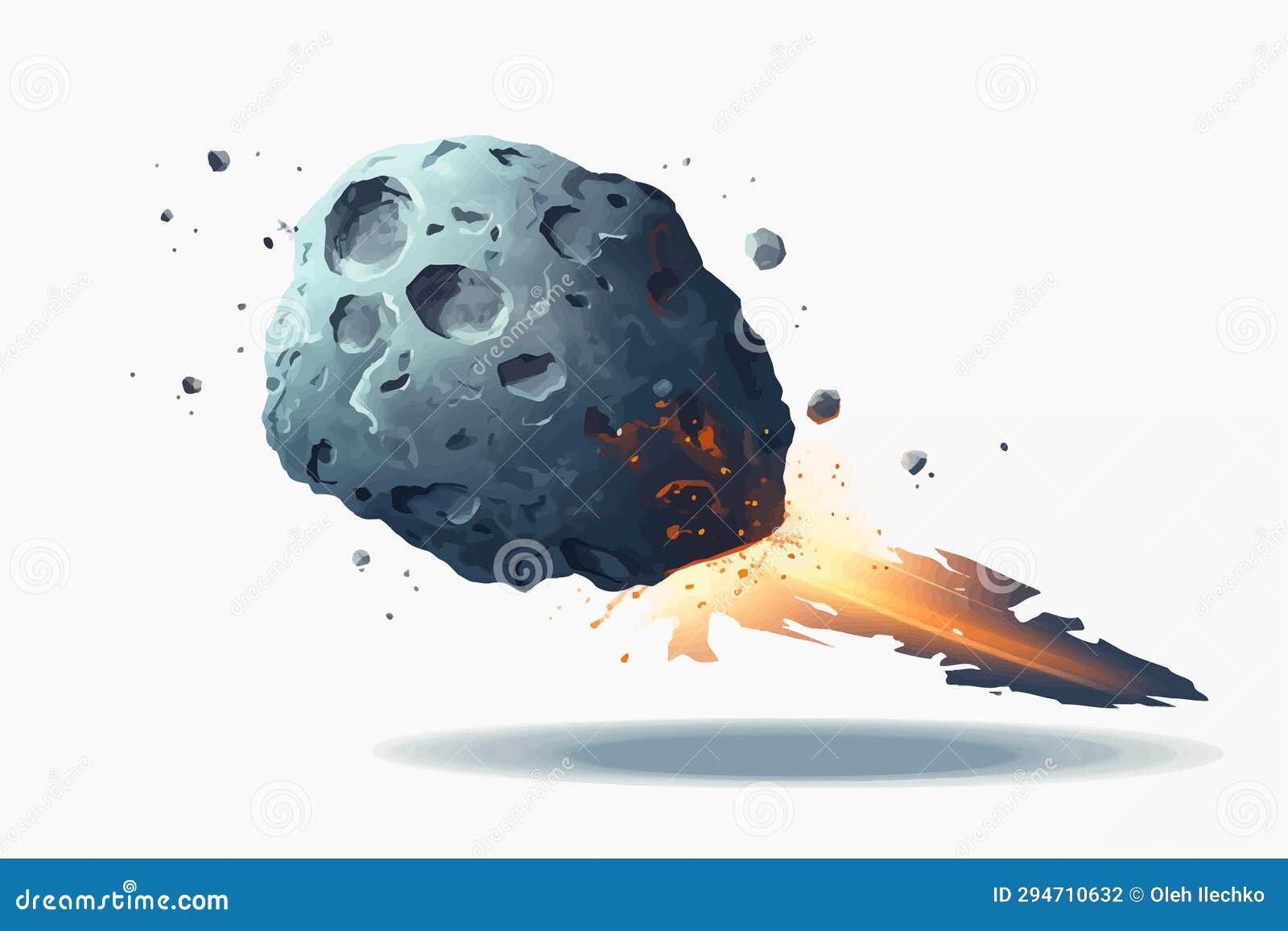 Asteroid Vector Flat Minimalistic Isolated Vector Style Illustration ...