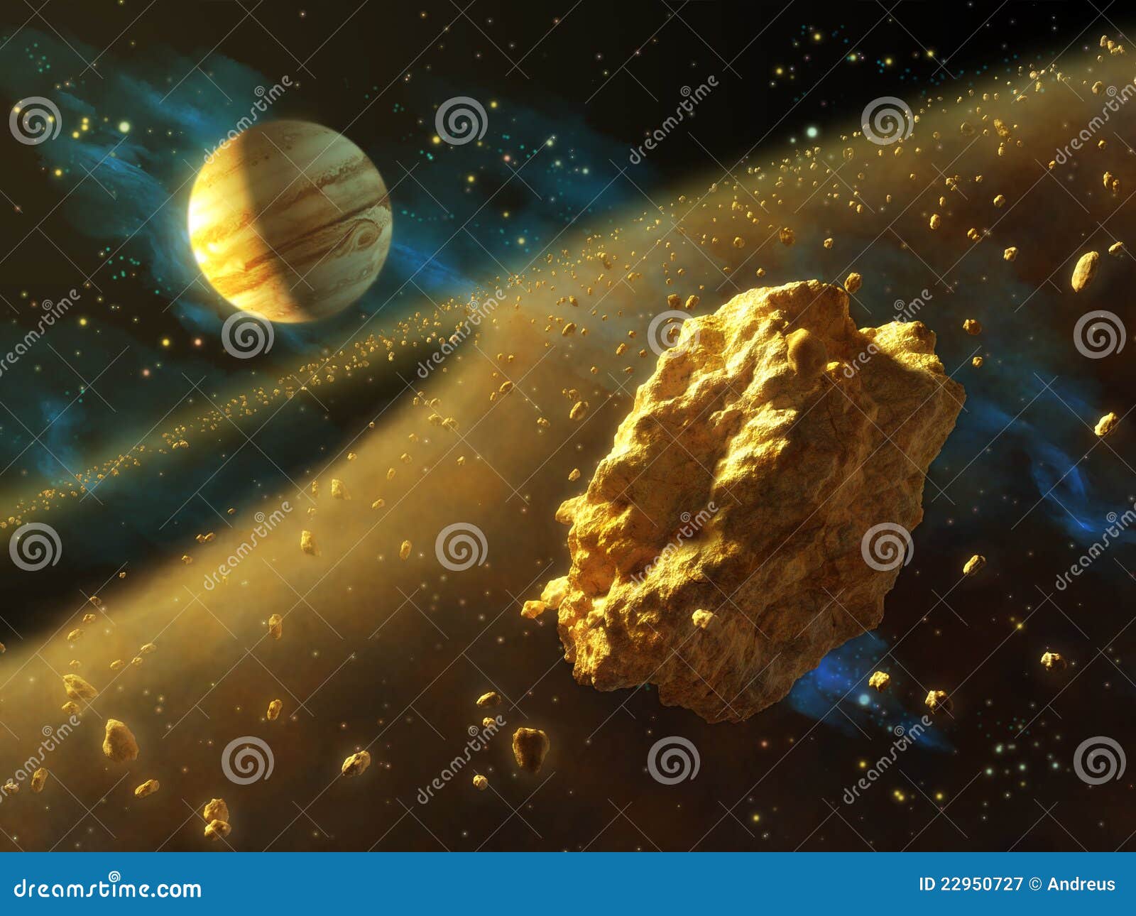 Asteroids belt stock illustration. Illustration of gravity - 22950727