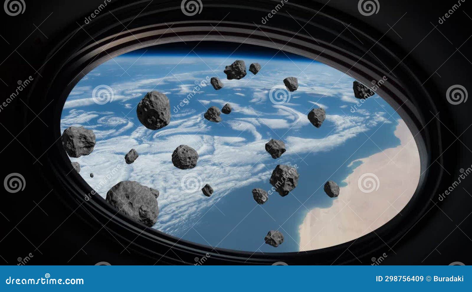 Asteroids Fly Over the Earth. Stock Video - Video of disaster, cosmos ...