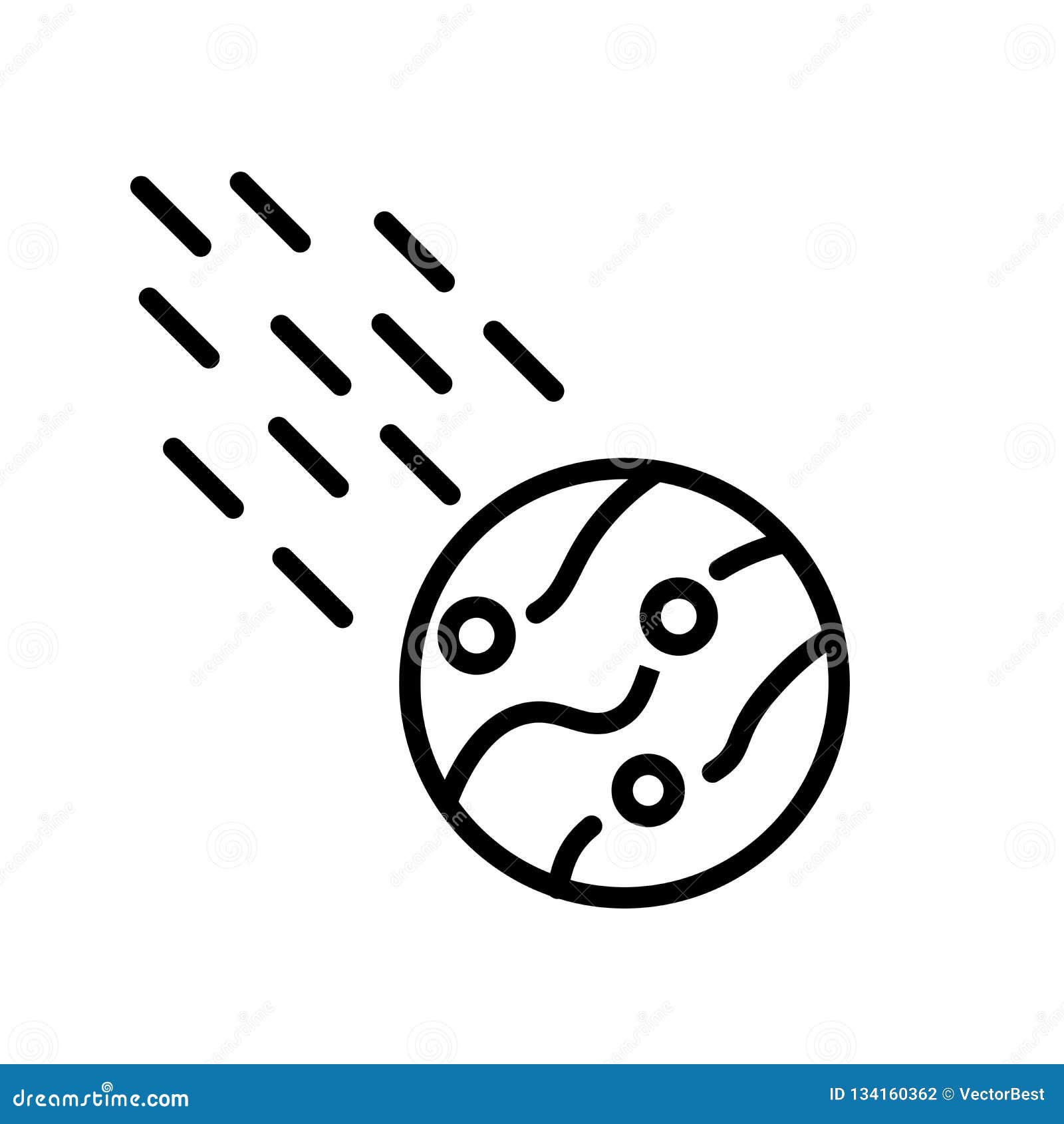 Asteroids Icon Vector Sign and Symbol Isolated on White Background ...