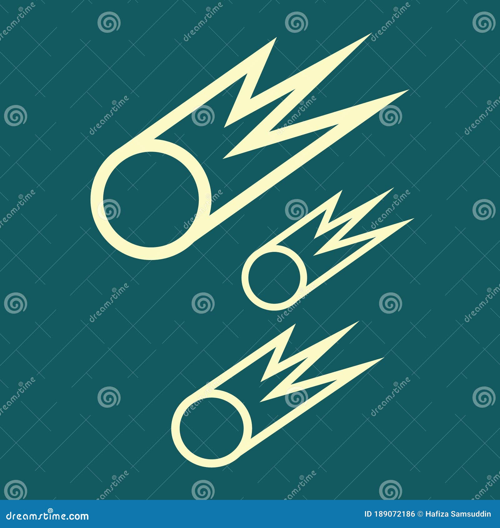 Asteroids. Vector Illustration Decorative Design Stock Vector ...
