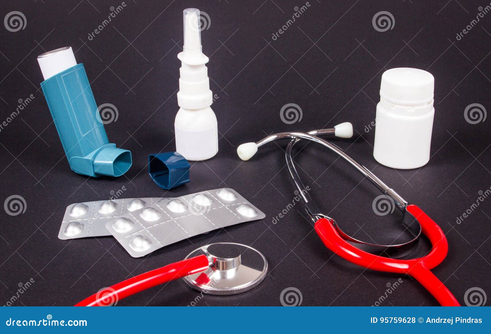 Asthma or Allergies Inhaler. Stock Photo - Image of bronchitis, white ...