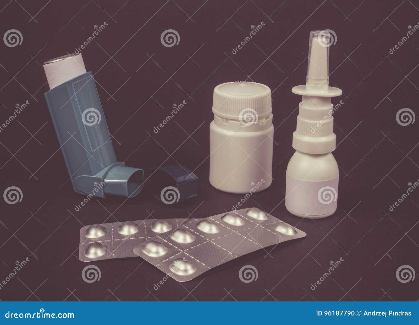 Asthma or Allergies Inhaler. Stock Photo - Image of aerosol ...