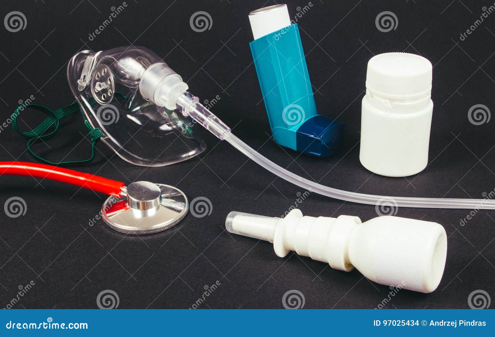 Asthma or Allergies Inhaler. Stock Photo - Image of medicine, studio ...