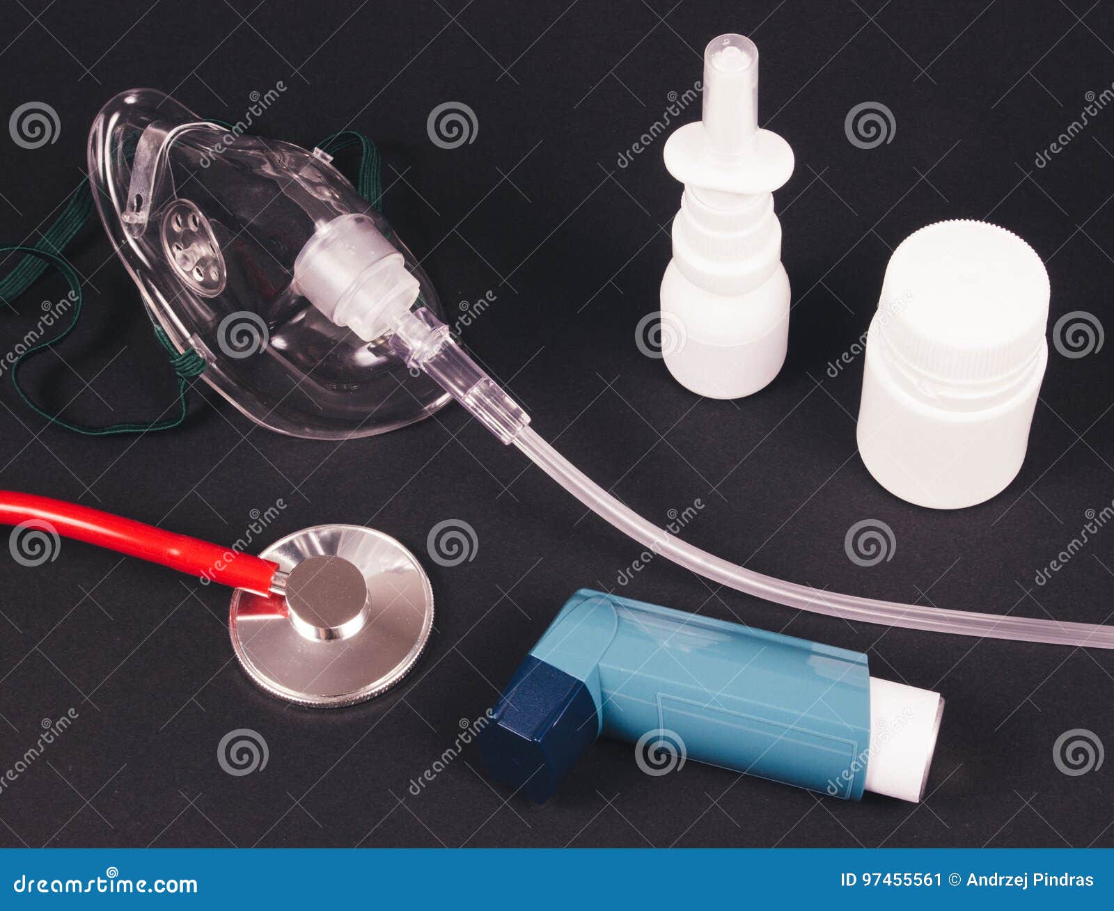 Asthma or Allergies Inhaler. Stock Image - Image of white, breath: 97455561