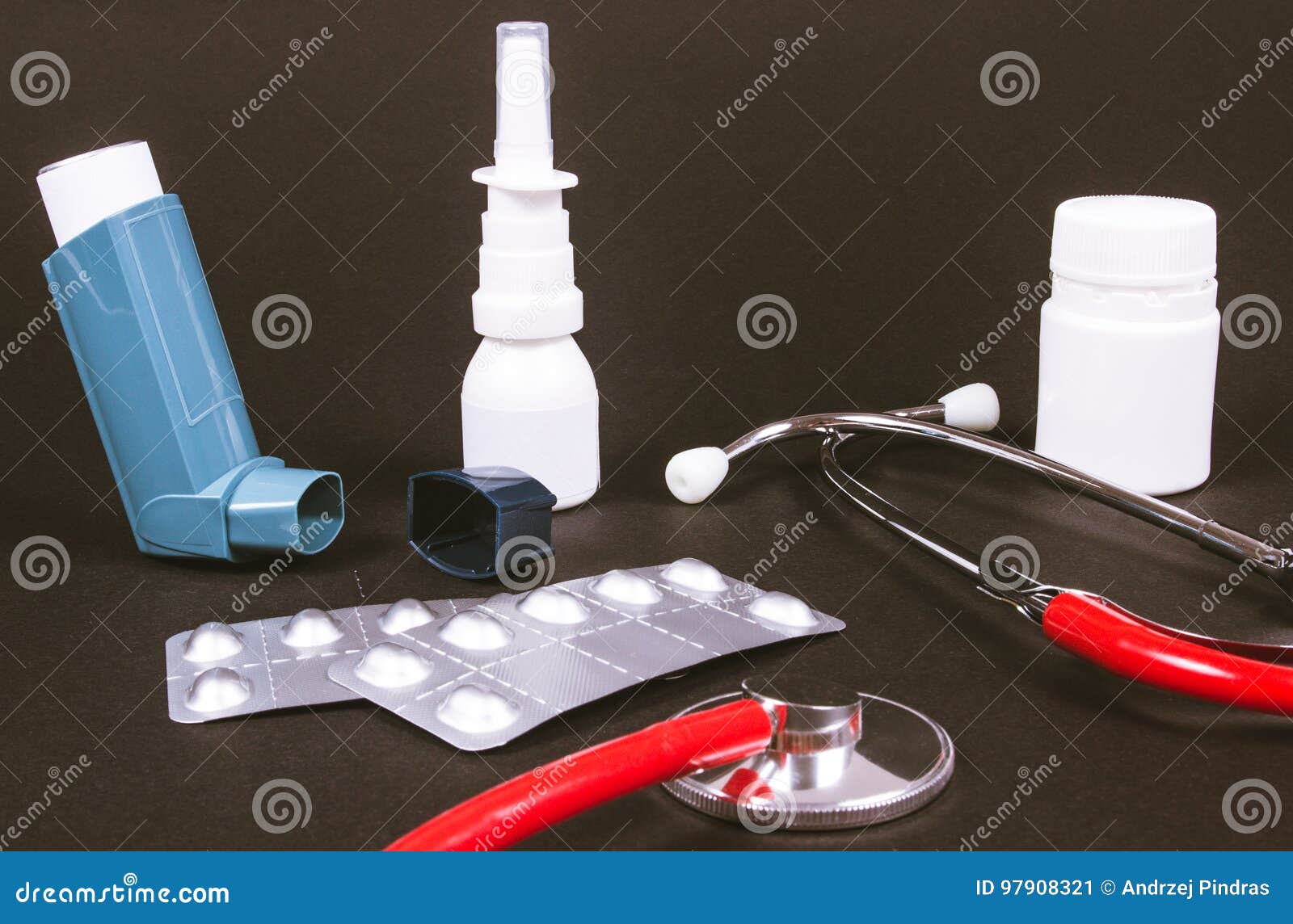 Asthma or Allergies Inhaler. Stock Image - Image of inhaler, care: 97908321