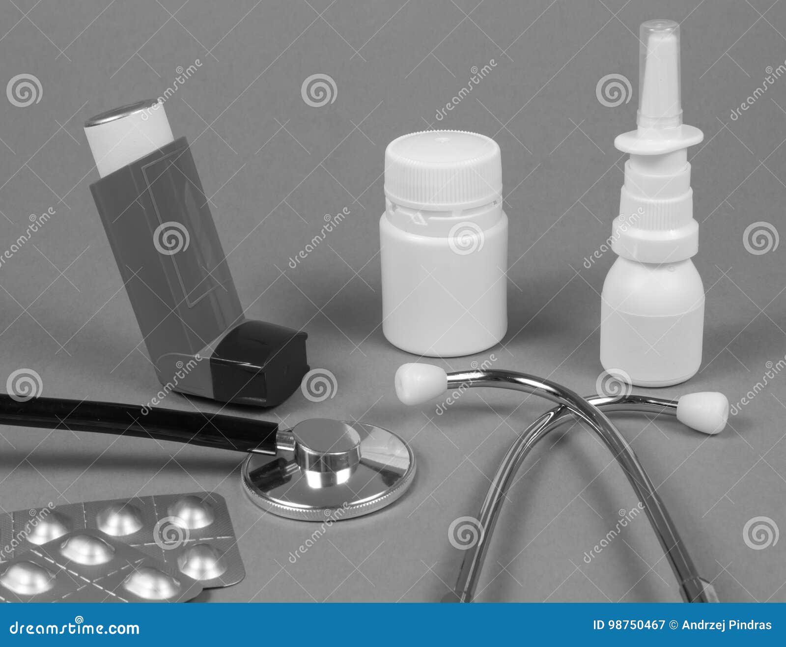 Asthma or Allergies Inhaler. Stock Image - Image of illness, spray ...