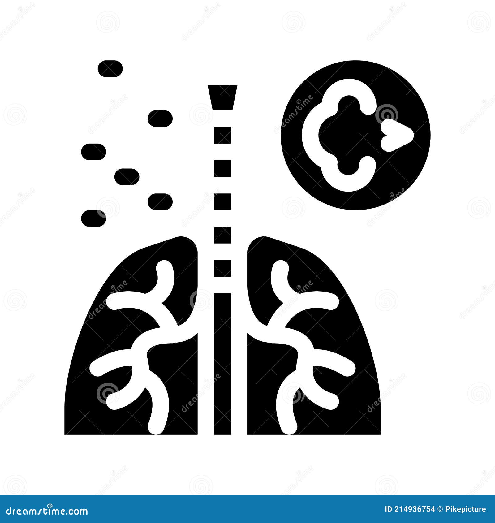 Asthma Attack Icon Vector Glyph Illustration Stock Vector ...