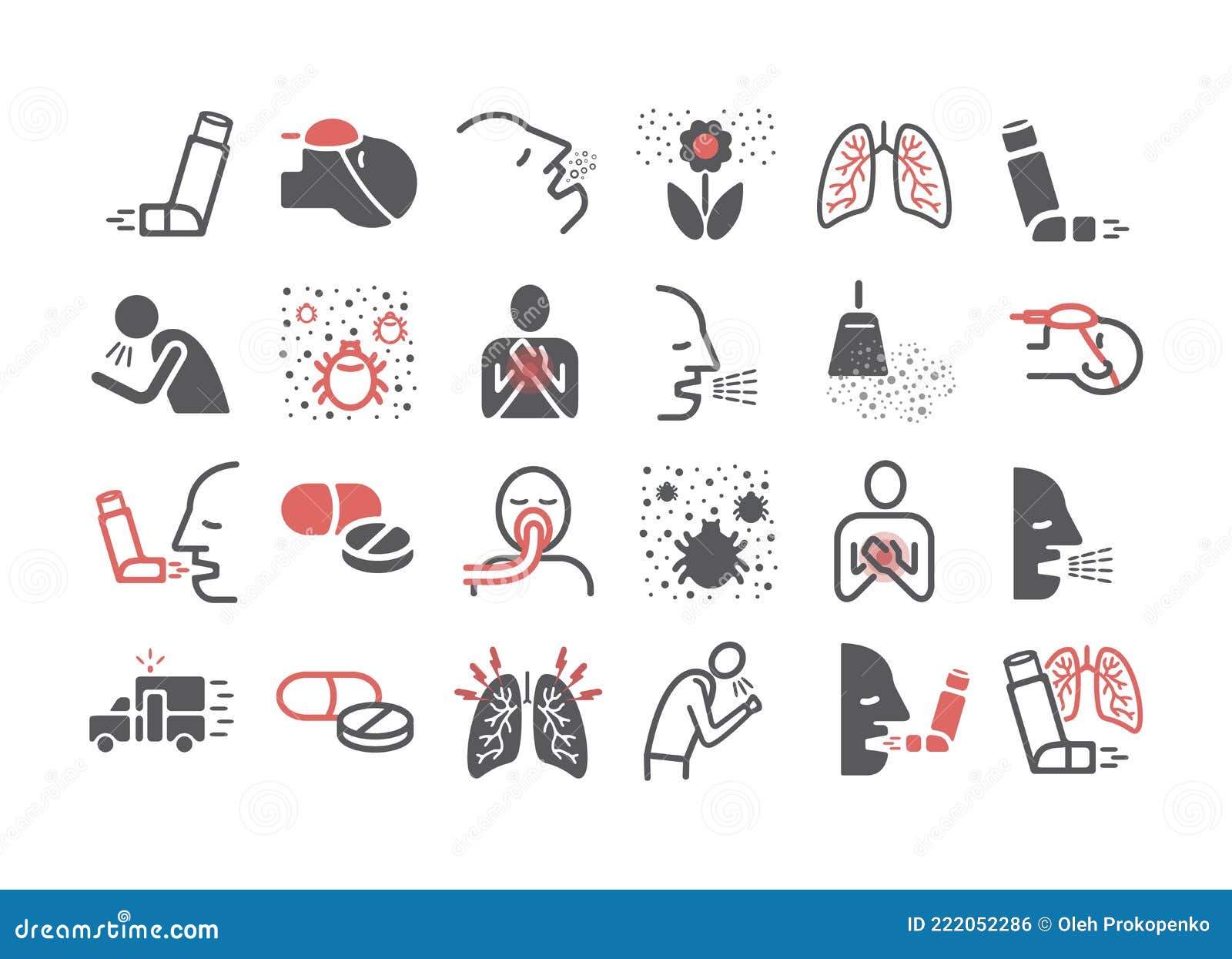 Asthma Banner. Symptoms. Asthma Line Icons. Vector Signs for Web ... Asthma Banner. Symptoms. Asthma Line Icons. Vector Signs for Web ...