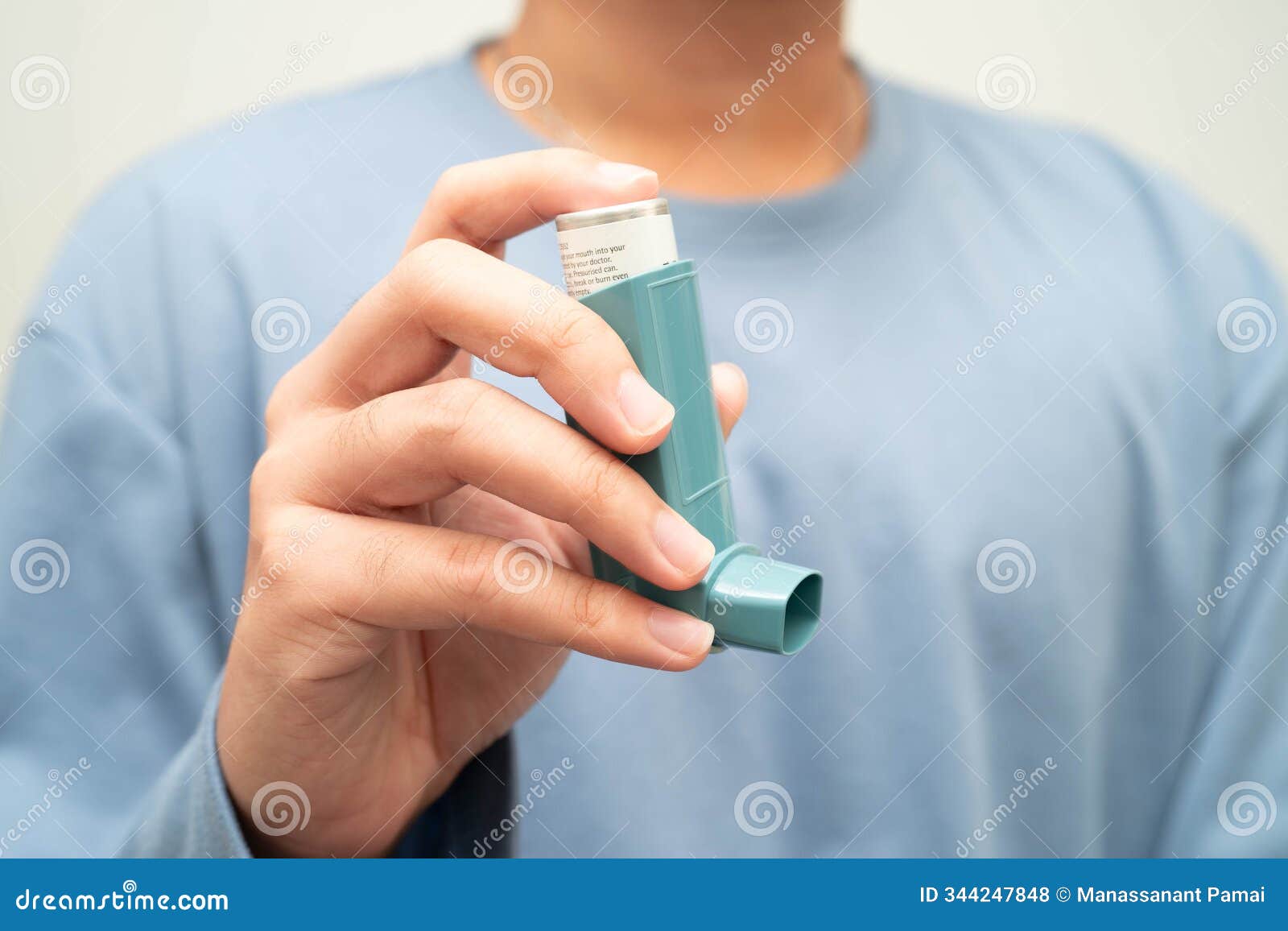 Asthma and Chronic Obstructive Pulmonary Disease COPD, Asian Young Man ...