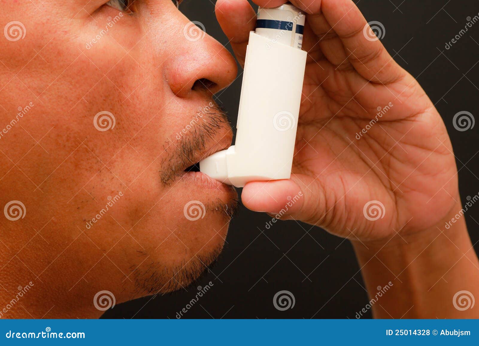 Asthma inhaler stock photo. Image of asian, face, bronchitis - 25014328