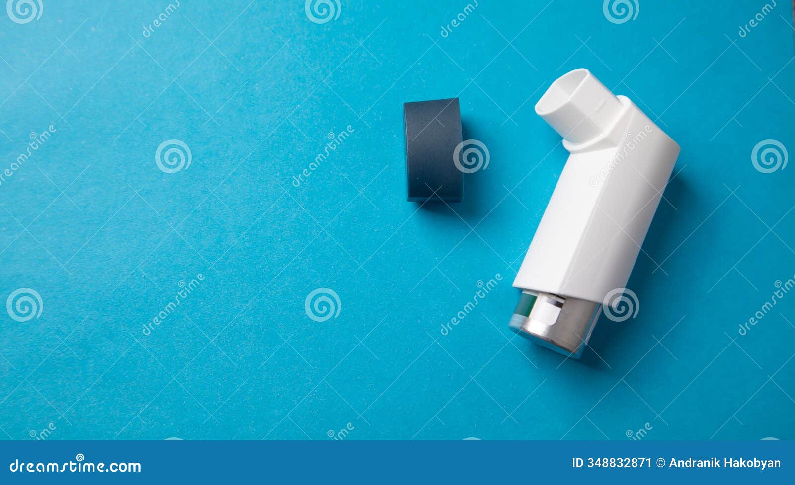 Asthma Inhaler. Concept of Treatment of Bronchial Asthma Stock Image ...