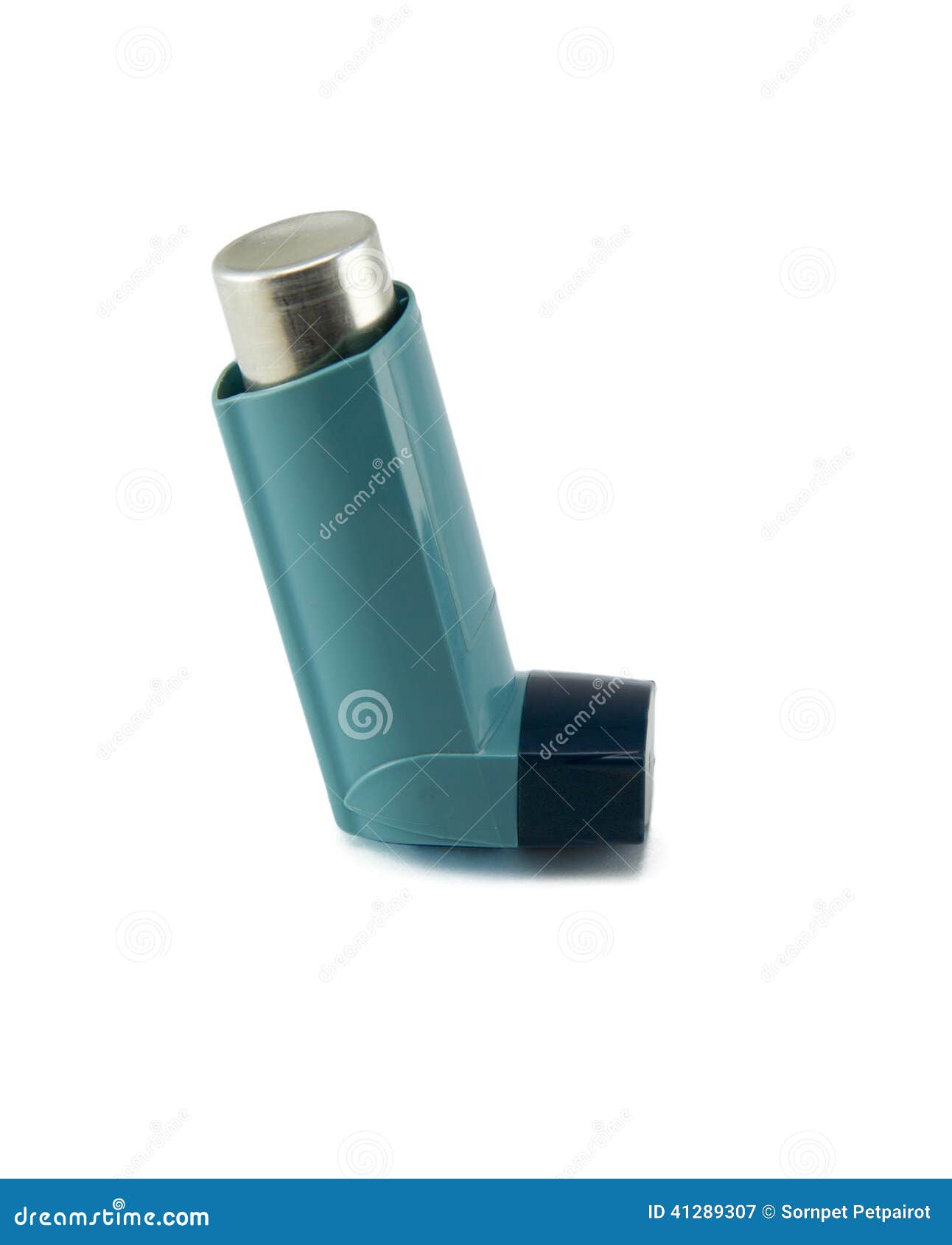 Asthma Inhaler Isolated On A White Background. Stock Image ...