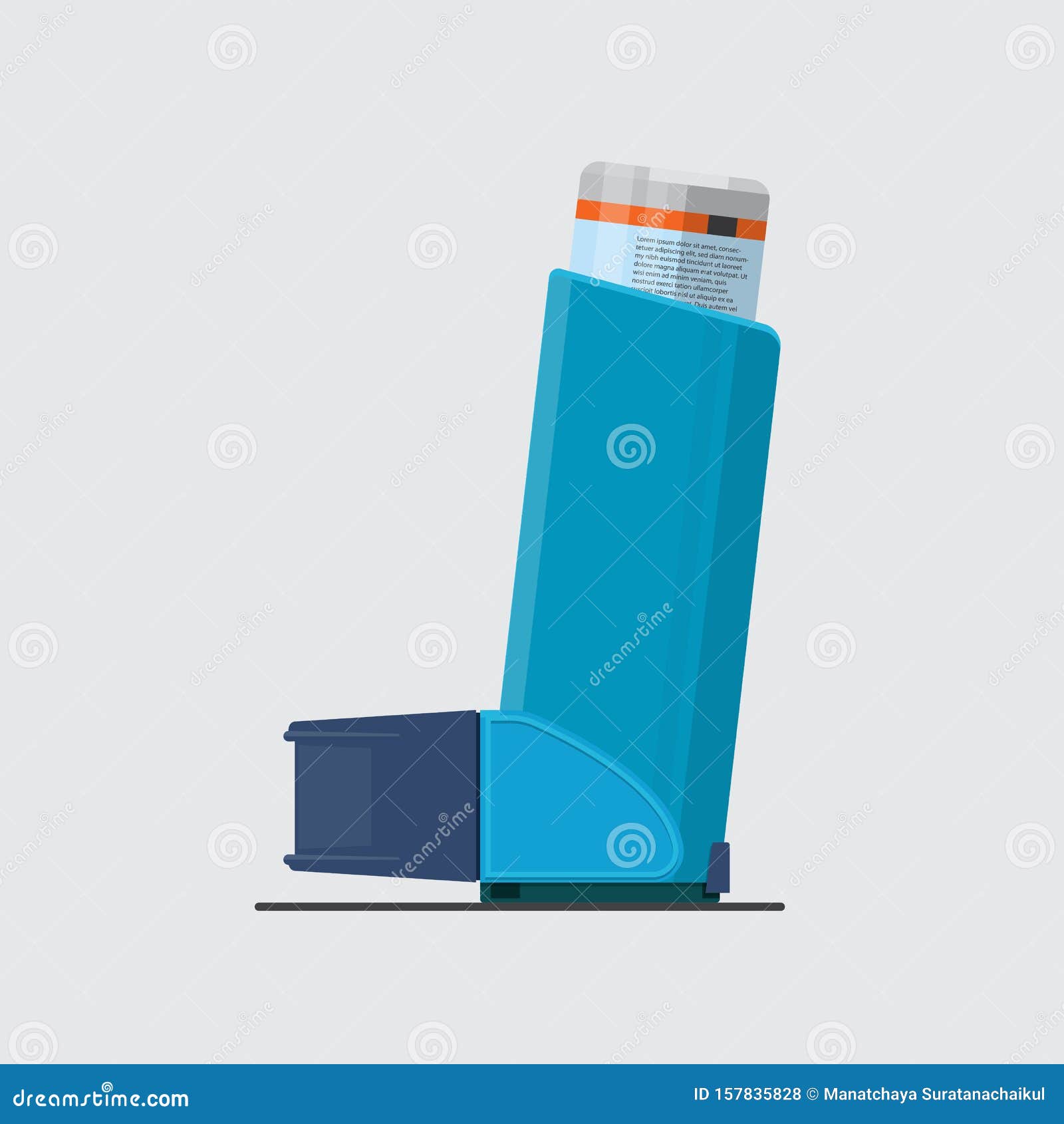 Asthma inhaler. stock vector. Illustration of medical - 157835828