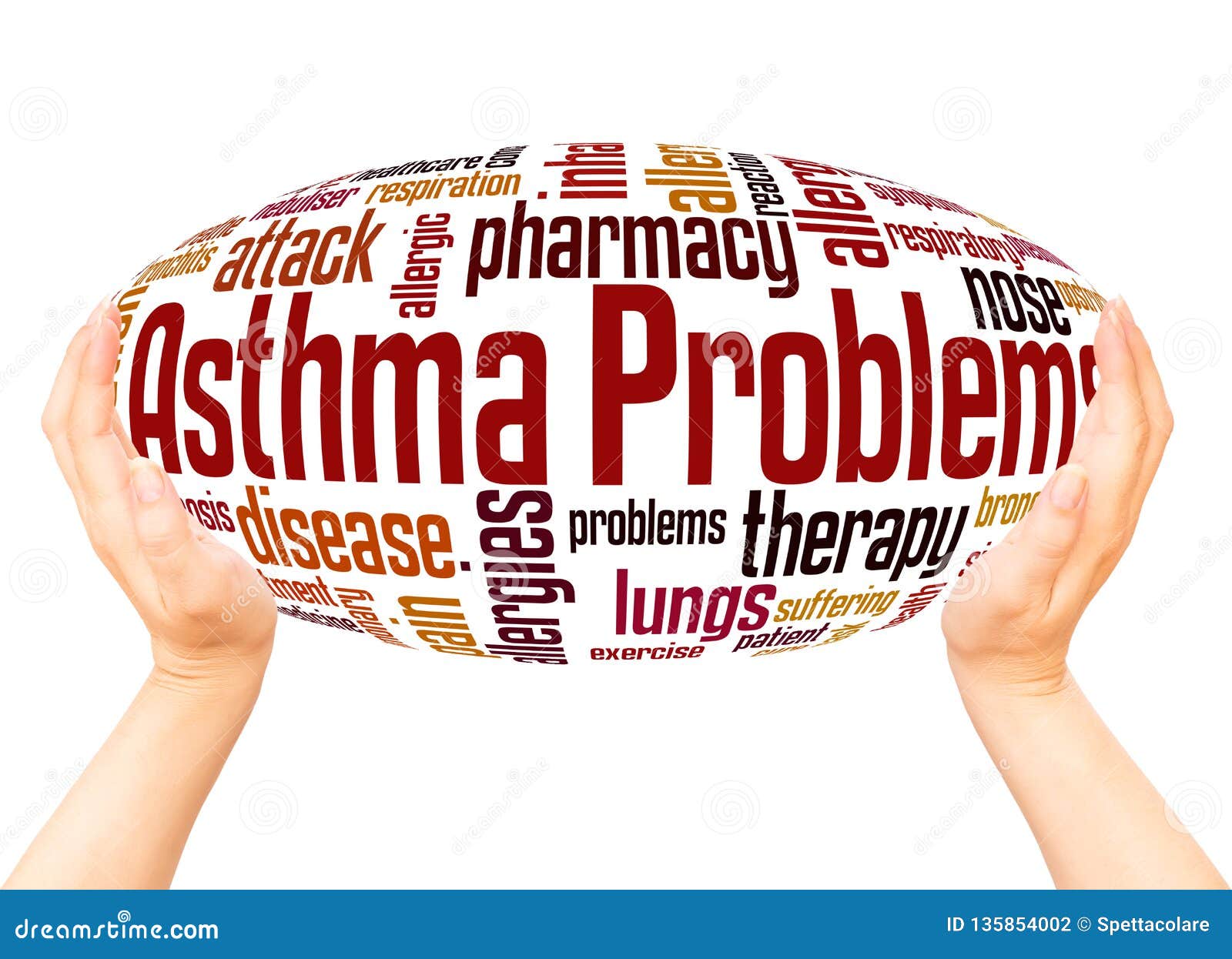 Allergens Word Lettering Typography. Infographics With Linear Icons On ...