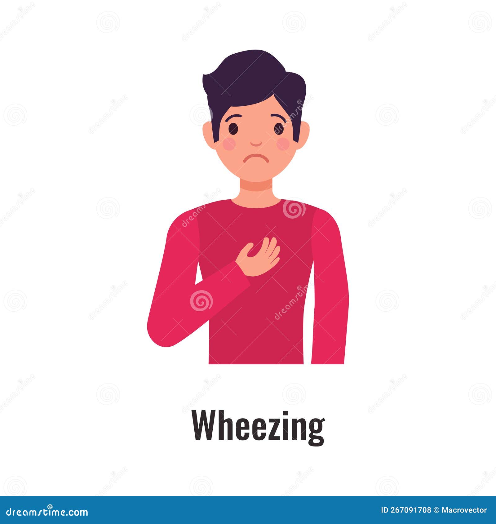 Asthma Symptom Illustration Stock Vector - Illustration of inhaler ...