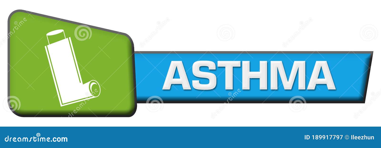 Asthma Blue Green Triangle Horizontal Stock Illustration - Illustration ...
