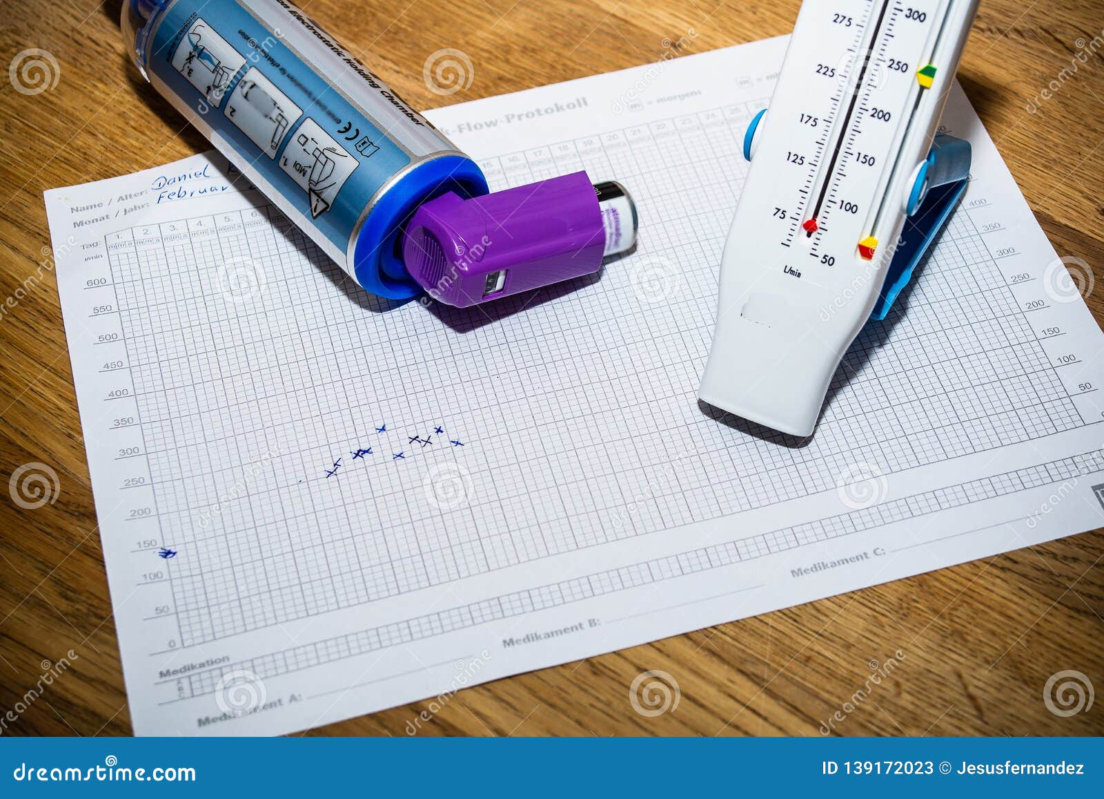 Asthma treatment objects stock image. Image of hold - 139172023