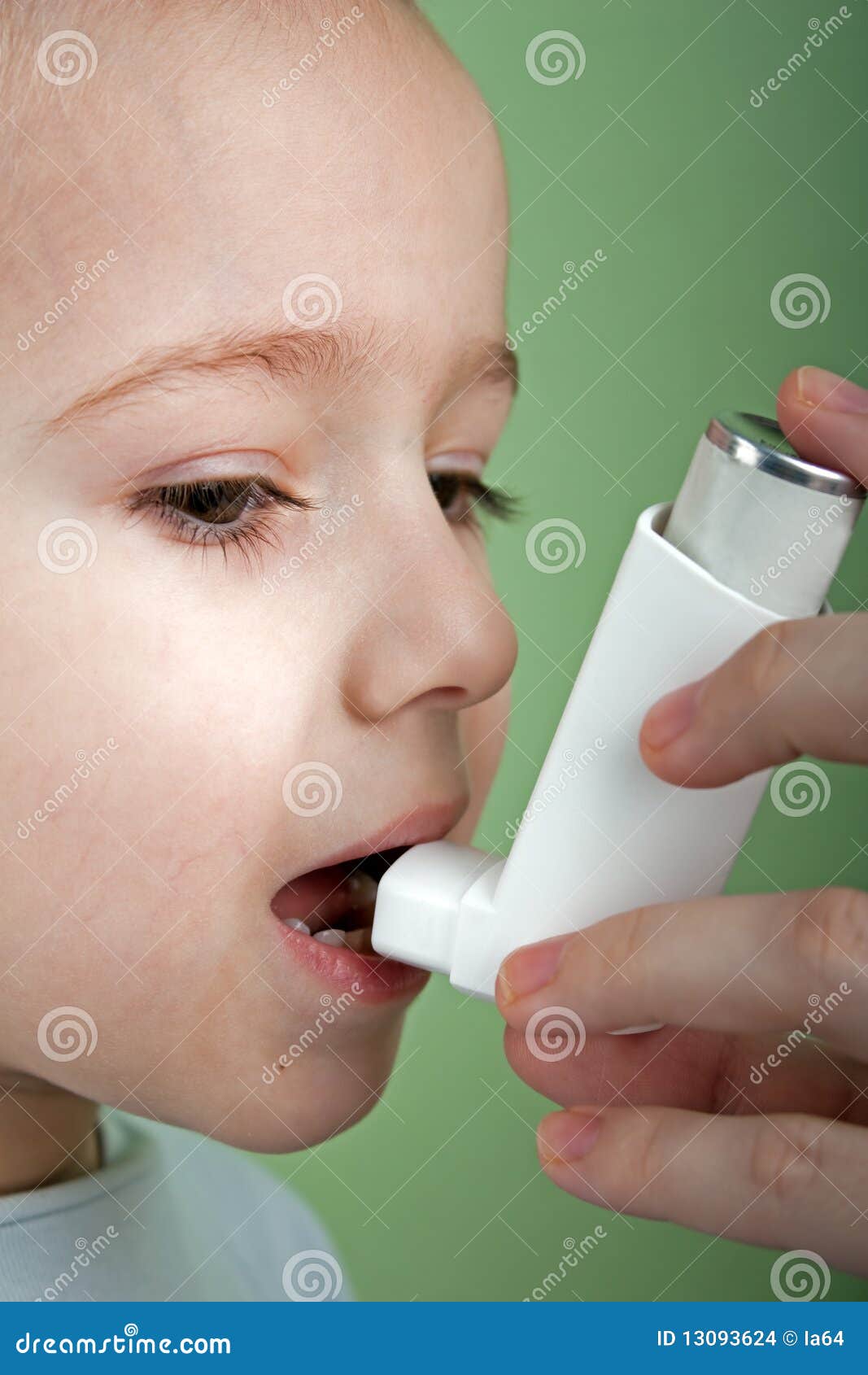 Asthmatic inhaler stock photo. Image of mouth, hand, inhaler - 13093624
