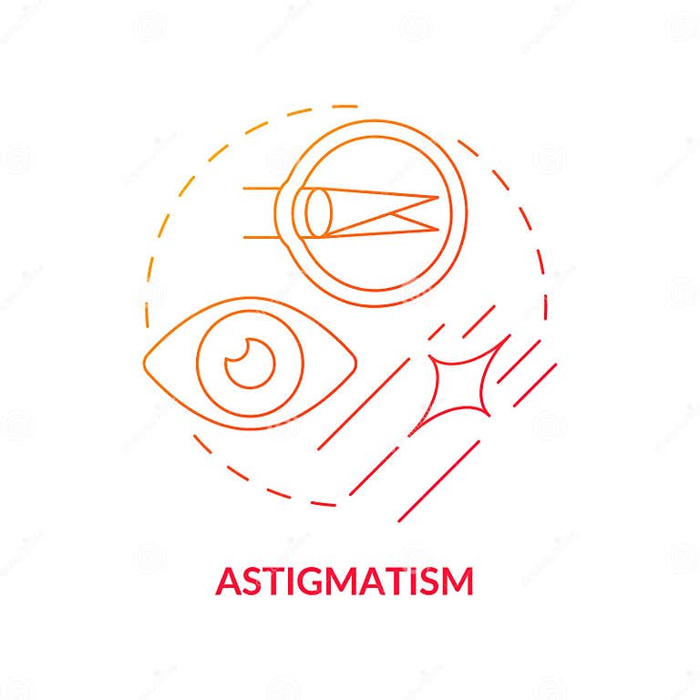Astigmatism Gradient Concept Icon Stock Vector - Illustration of sight ...
