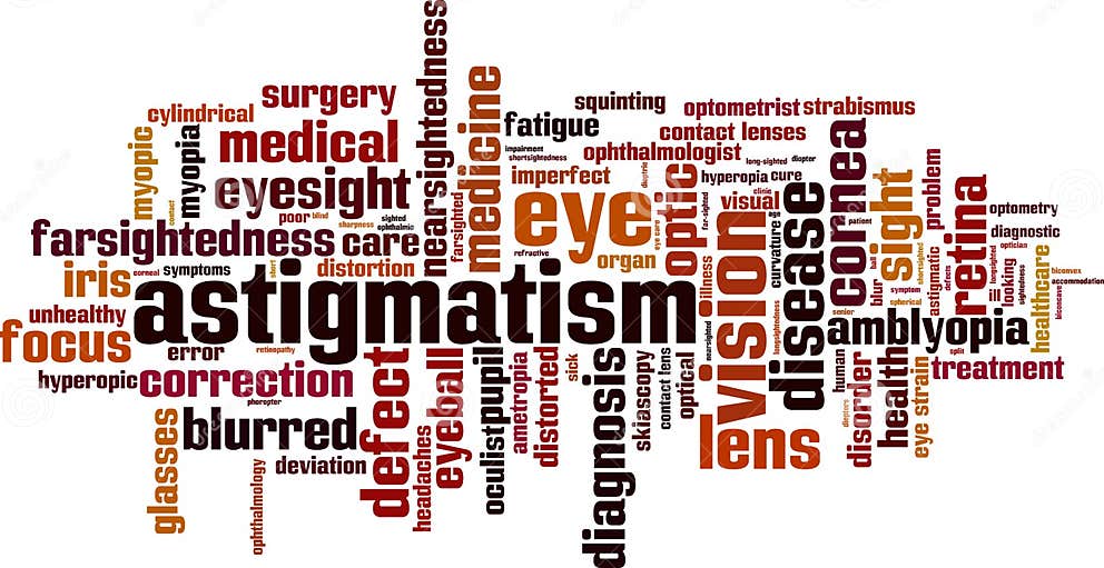 Astigmatism word cloud stock vector. Illustration of glasses - 148661262
