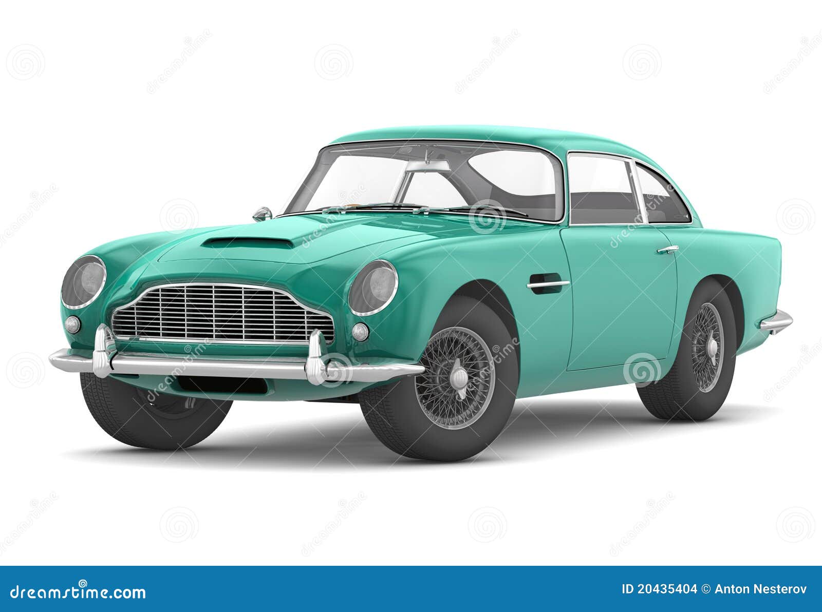 1964 Aston Martin Dbs. Vintage Car Logo Silhouette. Isolated White ...