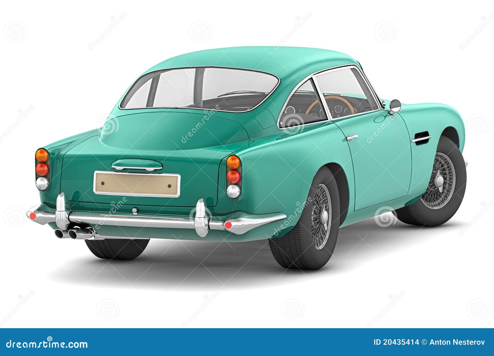 1964 Aston Martin Dbs. Vintage Car Logo Silhouette. Isolated White ...