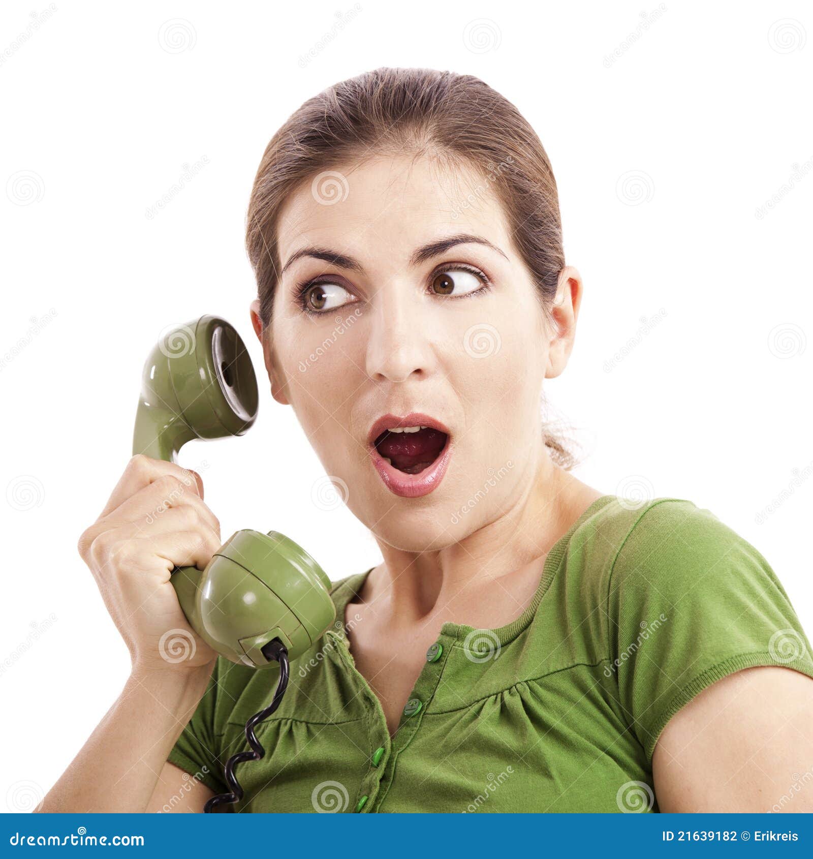 Astonished stock photo. Image of emotion, brunette, casual - 21639182