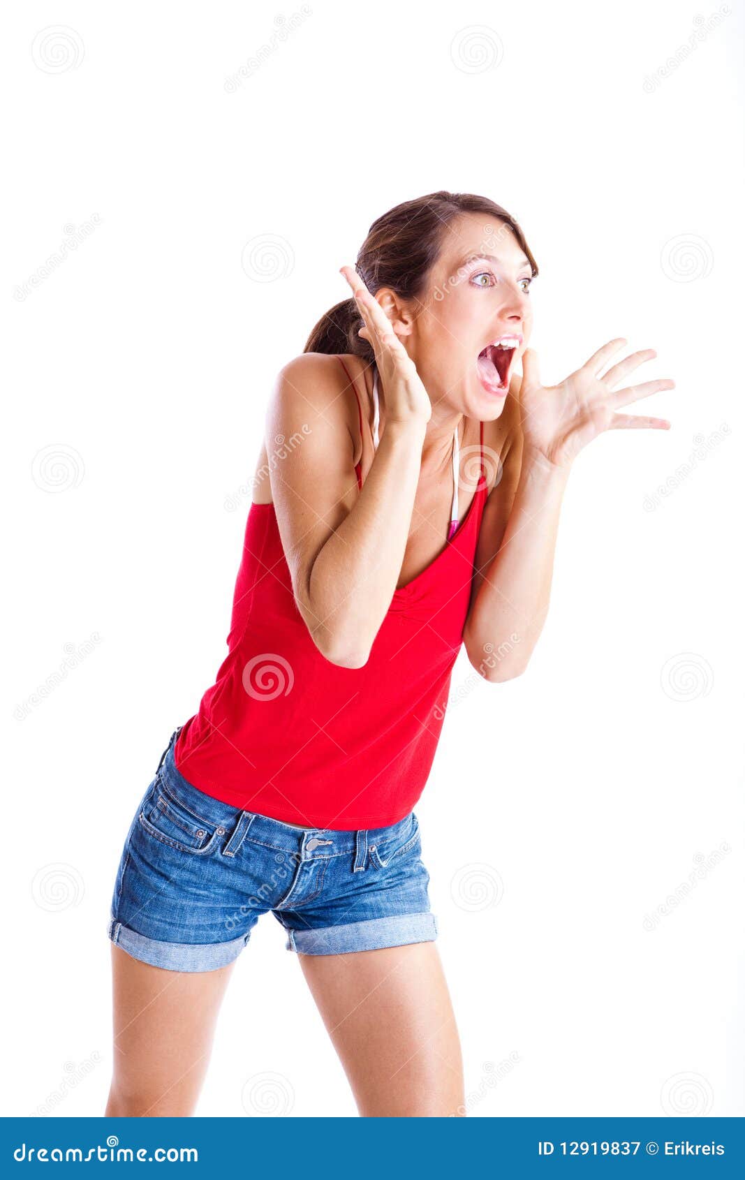 Astonished woman stock image. Image of attractive, astonished - 12919837