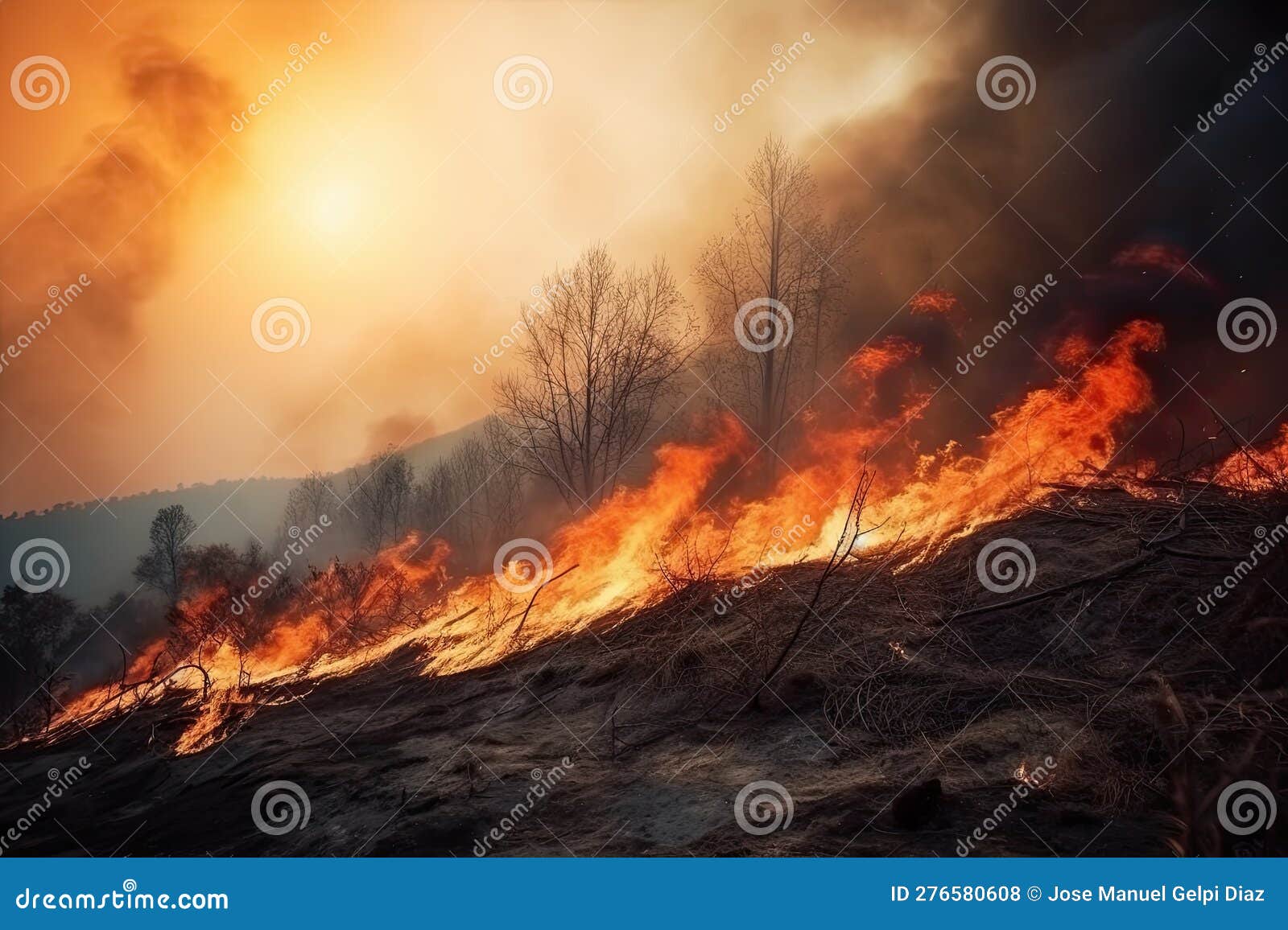 Astonishing Ecological Calamity Represented by an Extensive, Raging ...