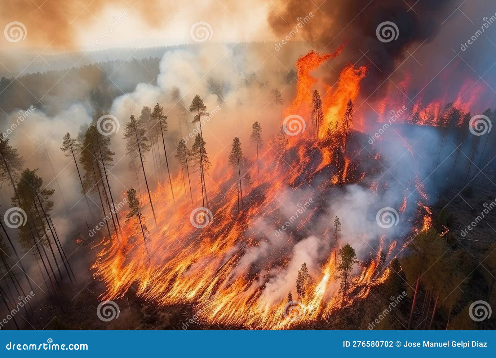 Astonishing Ecological Calamity Represented by an Extensive, Raging ...