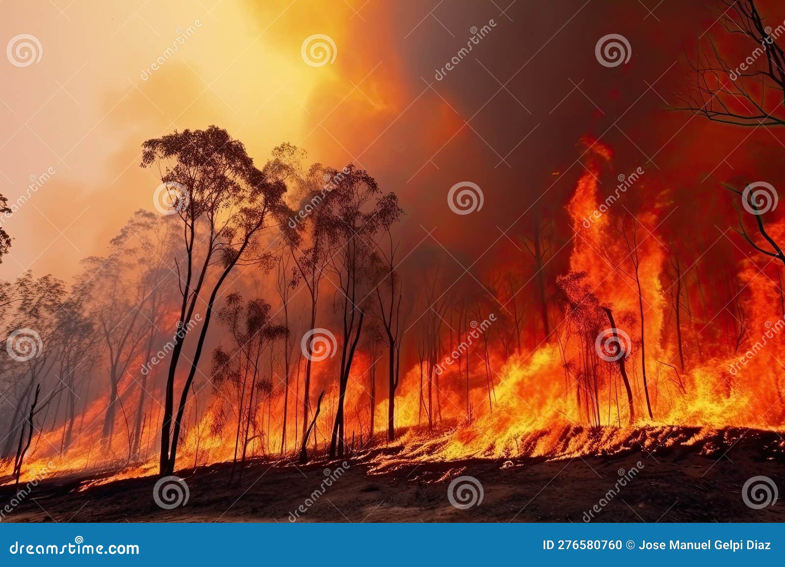 Astonishing Ecological Calamity Represented by an Extensive, Raging ...