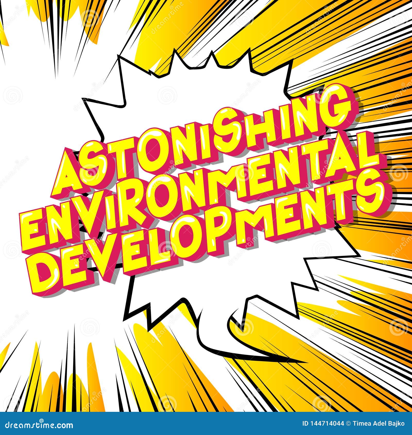 Astonishing Environmental Developments - Comic Book Style Words. Stock ...