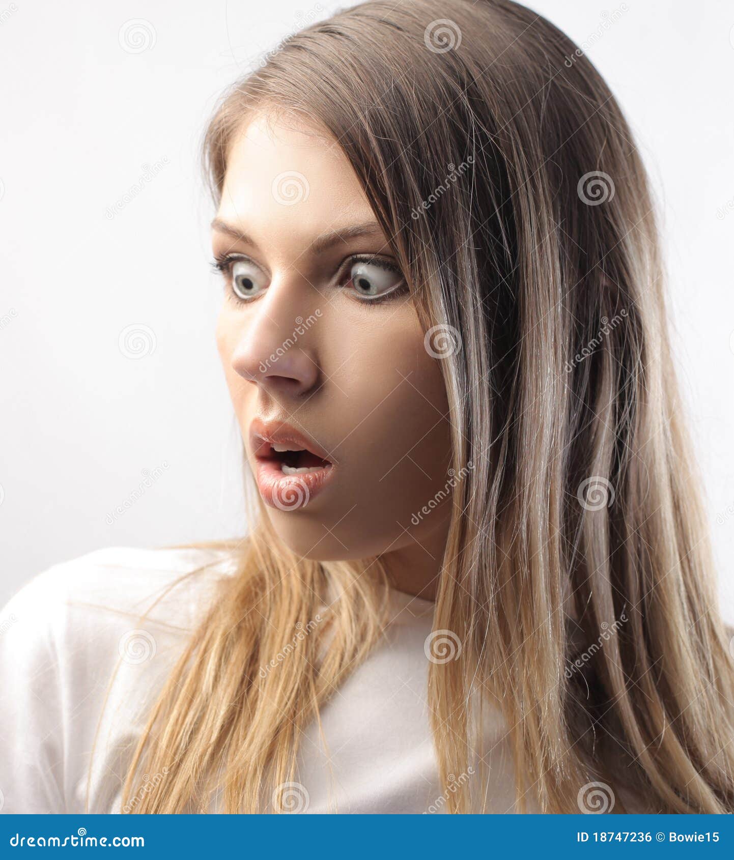 Astonishment stock photo. Image of blonde, woman, fear - 18747236