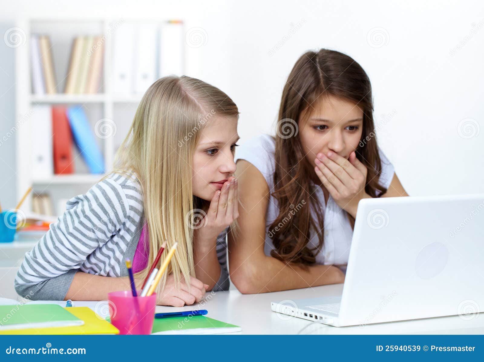 Astonishment stock image. Image of laptop, friend, academic - 25940539