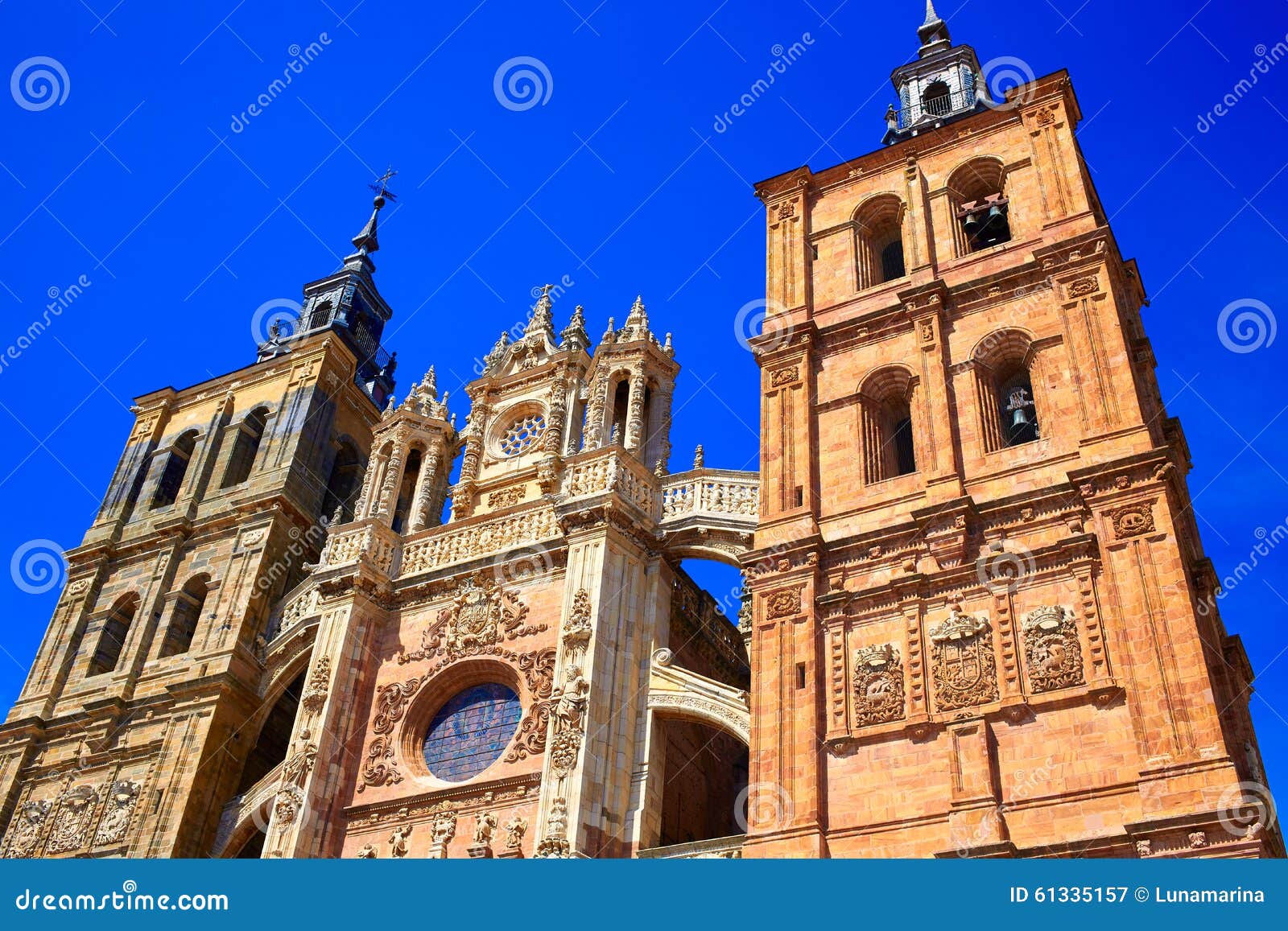 Astorga Cathedral in Way of Saint James at Leon Stock Image - Image of ...