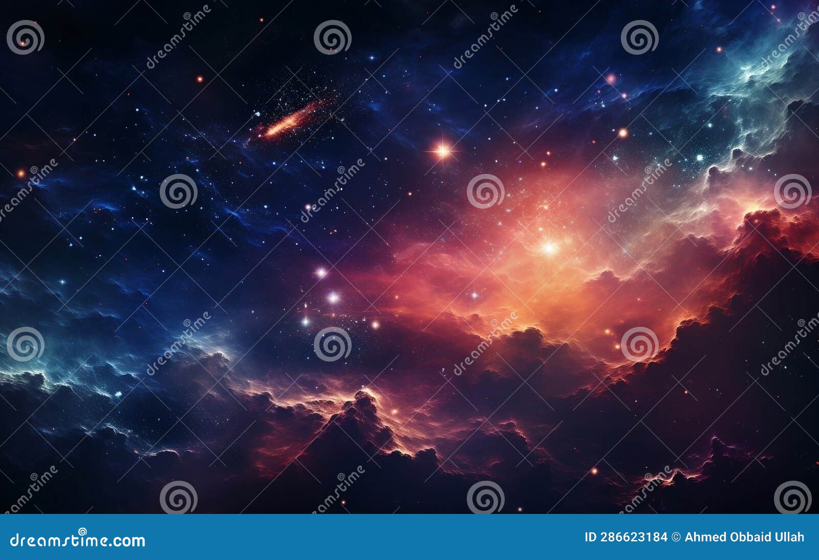 Astral Abstract Space Background, Generative Ai Stock Illustration ...