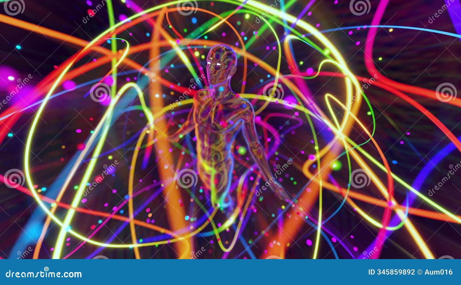 Astral Flight in Metaphysical Space Stock Illustration - Illustration ...