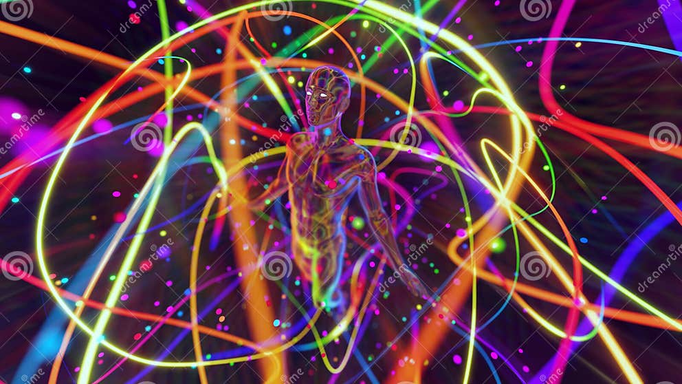 Astral Flight in Metaphysical Space Stock Illustration - Illustration ...