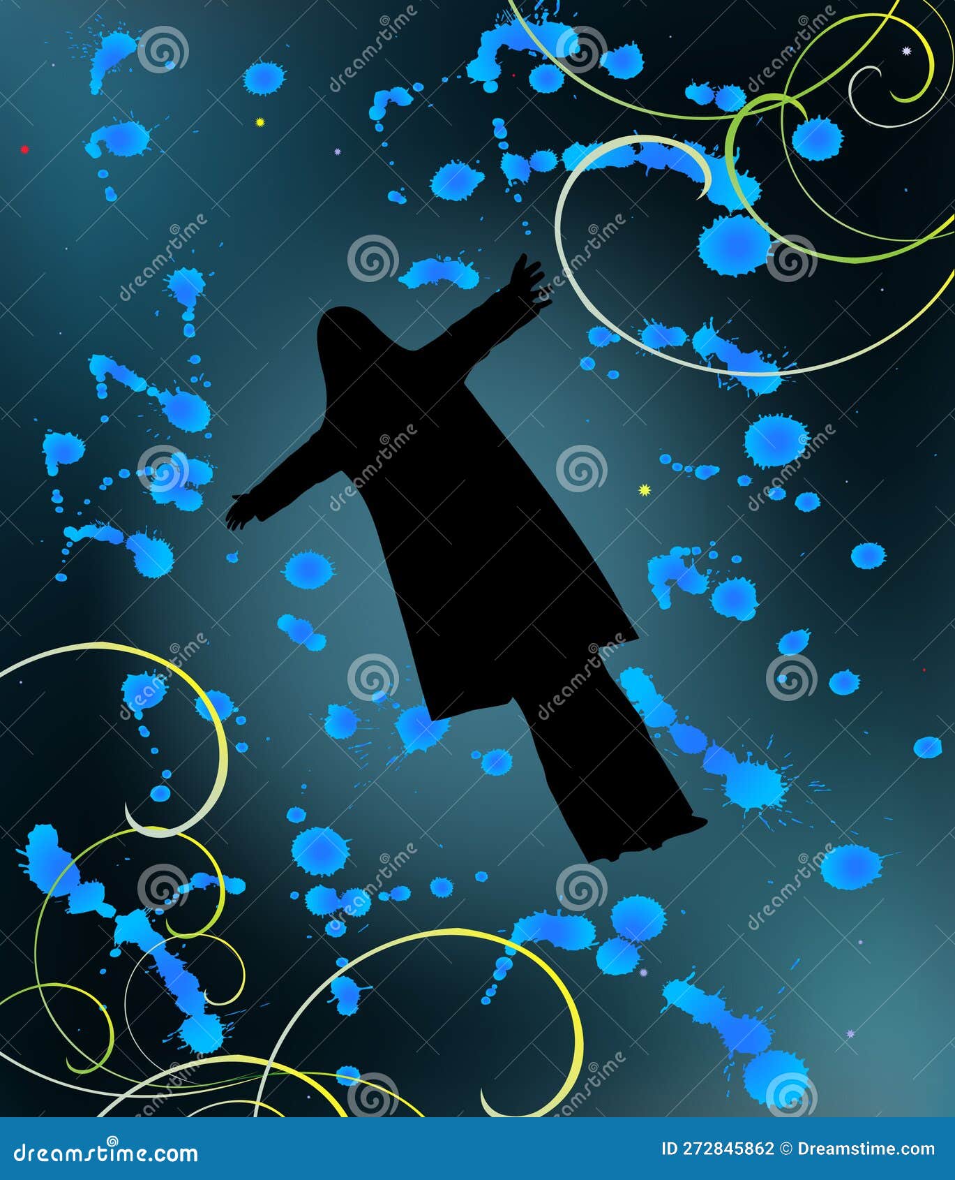 Astral flying concept stock illustration. Illustration of majestic ...