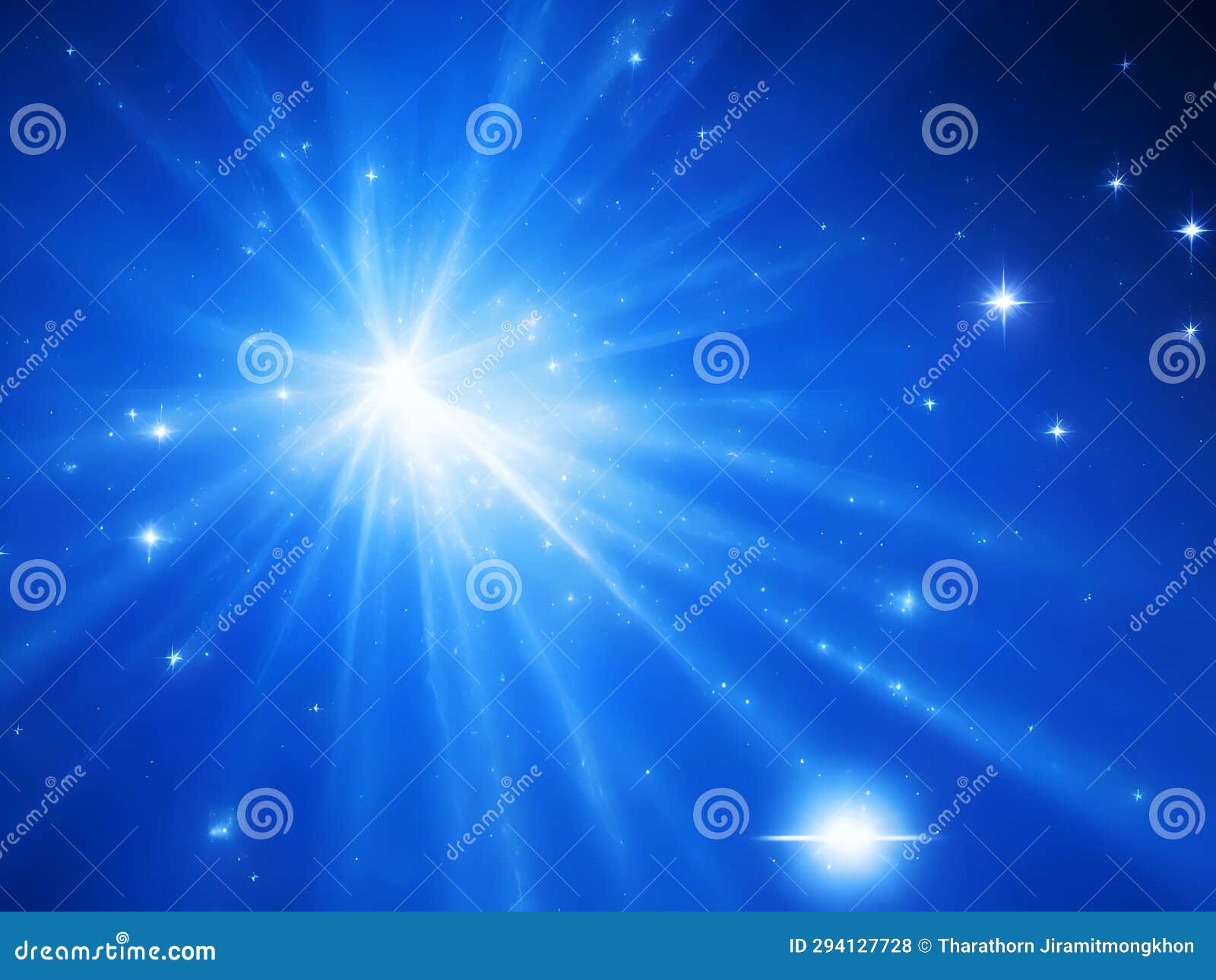 Astral Luminance: Top-Down Blue Magic Background Stock Illustration ...